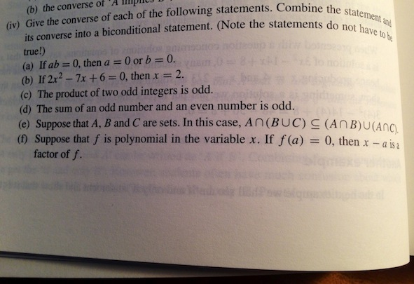 Solved 2.) Give the converse of each of the following | Chegg.com