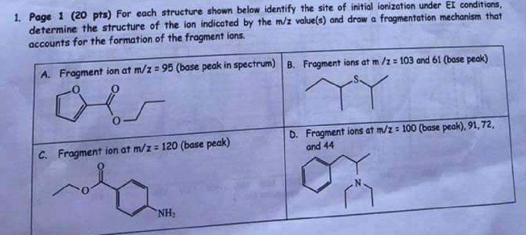 Solved For each structure shown below identify the site of | Chegg.com