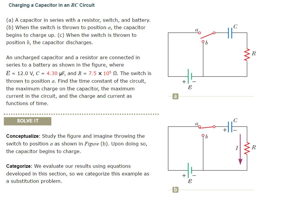Solved: Charging A Capacitor In An RC Circuit (a) A Capaci... | Chegg.com