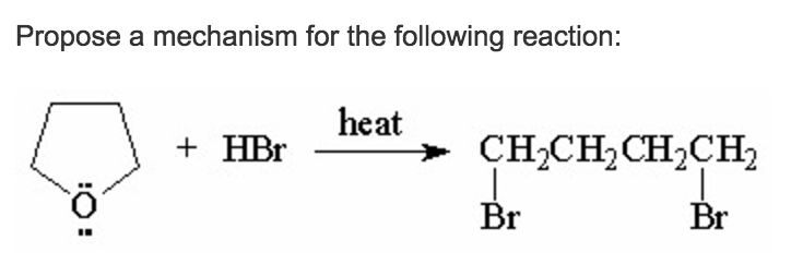 Solved Propose a mechanism for the following reaction heat | Chegg.com