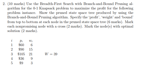 Solved 2. (10 marks) Use the Breadth-First Search with | Chegg.com