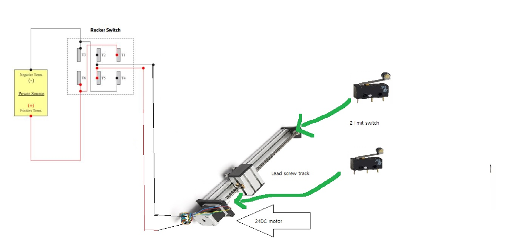 Solved I am trying to add 2 limit switch on both end of the | Chegg.com