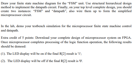 Lab4. Simplified Microprocessor Design Figure below | Chegg.com