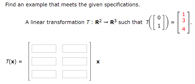 Solved Find an example that meets the given specifications. | Chegg.com