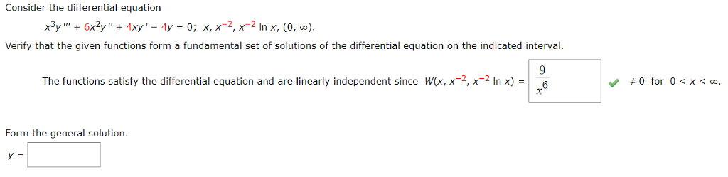 Solved Consider the differential equation Verify that the | Chegg.com