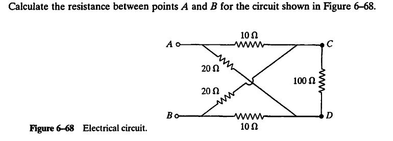 Solved Calculate resistance between points A and B Show all | Chegg.com