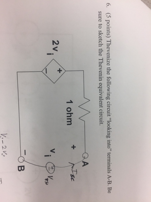 Solved Thevenize the following circuit "looking into" | Chegg.com