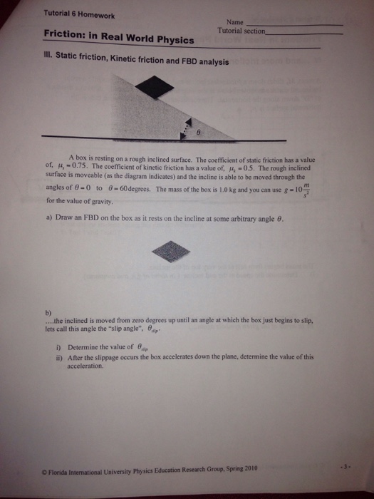 Solved Static friction, Kinetic friction and FBD analysis A | Chegg.com