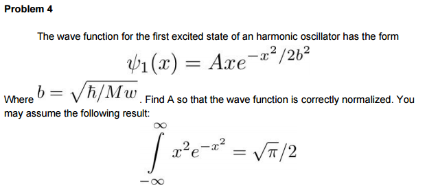 Solved The wave function for the first excited state of an | Chegg.com