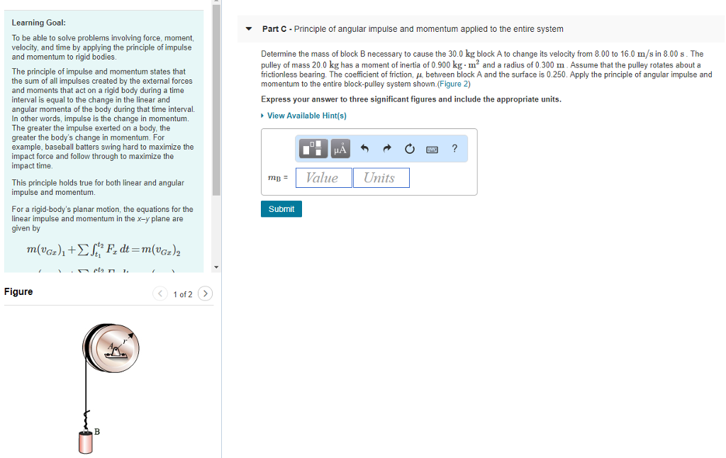 Solved Learning Goal Part C Principle of angular impulse and | Chegg.com