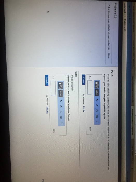 Solved A 3 m telescope can collect a given amount of light | Chegg.com