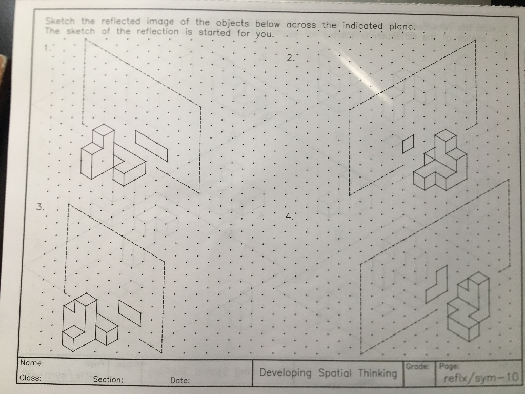 Solved Sketch the reflected image of the objects below | Chegg.com