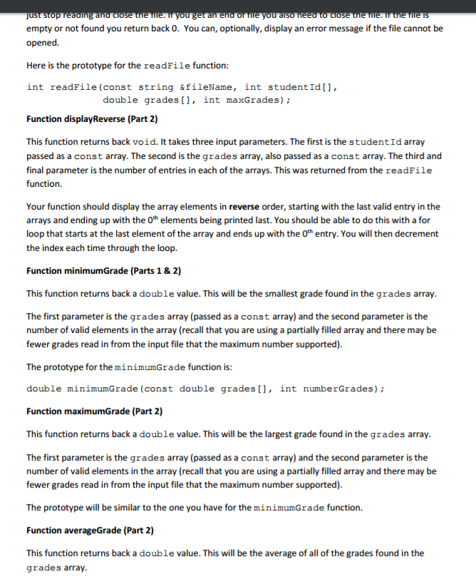 Solved Your program will need to have two arrays. One will | Chegg.com