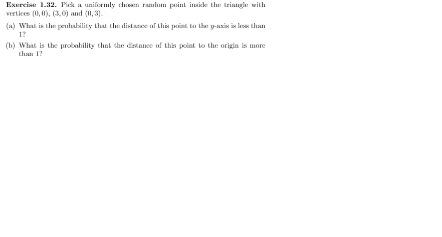 Solved Pick a uniformly chosen random point inside the | Chegg.com