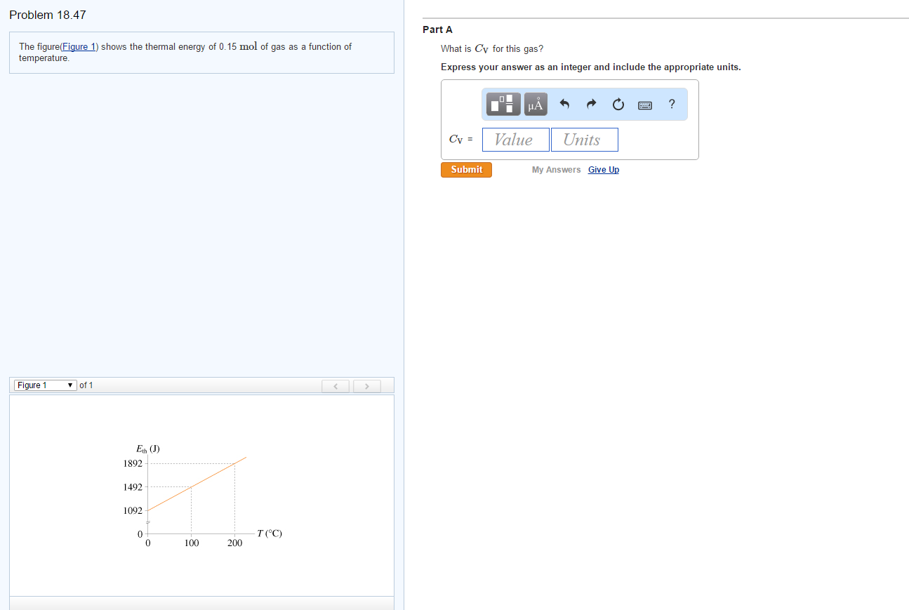 Solved The figure (Figure 1) shows the thermal energy of | Chegg.com