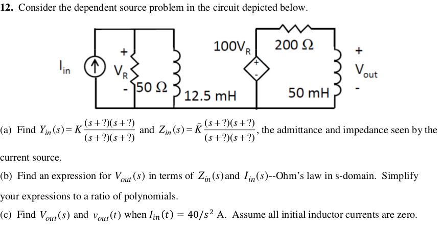 Solved Consider the dependent source problem in the circuit | Chegg.com