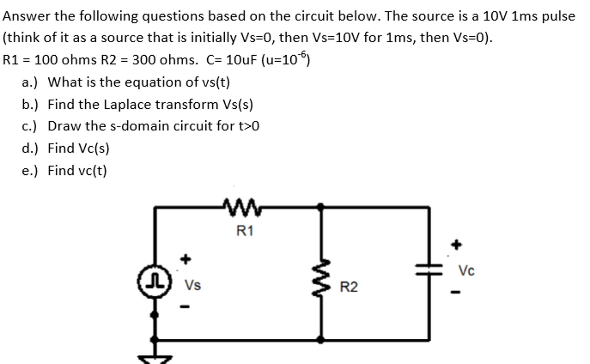 Solved Answer the following questions based on the circuit | Chegg.com