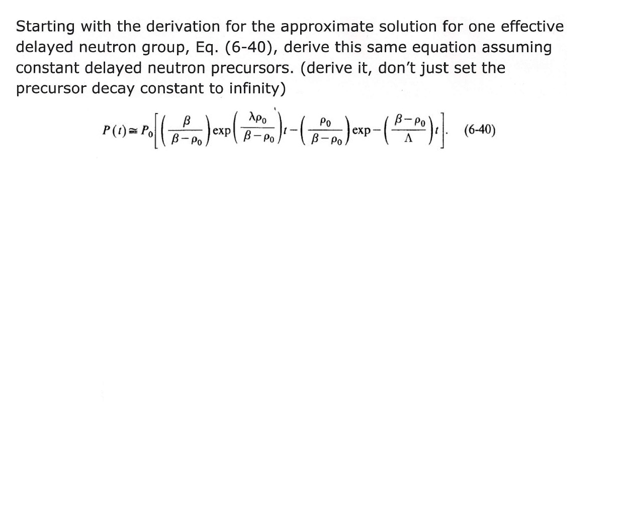 Starting with the derivation for the approximate | Chegg.com