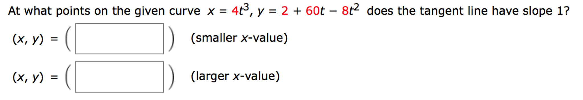 Solved At what points on the given curve x = 4t^3, y = 2 + | Chegg.com