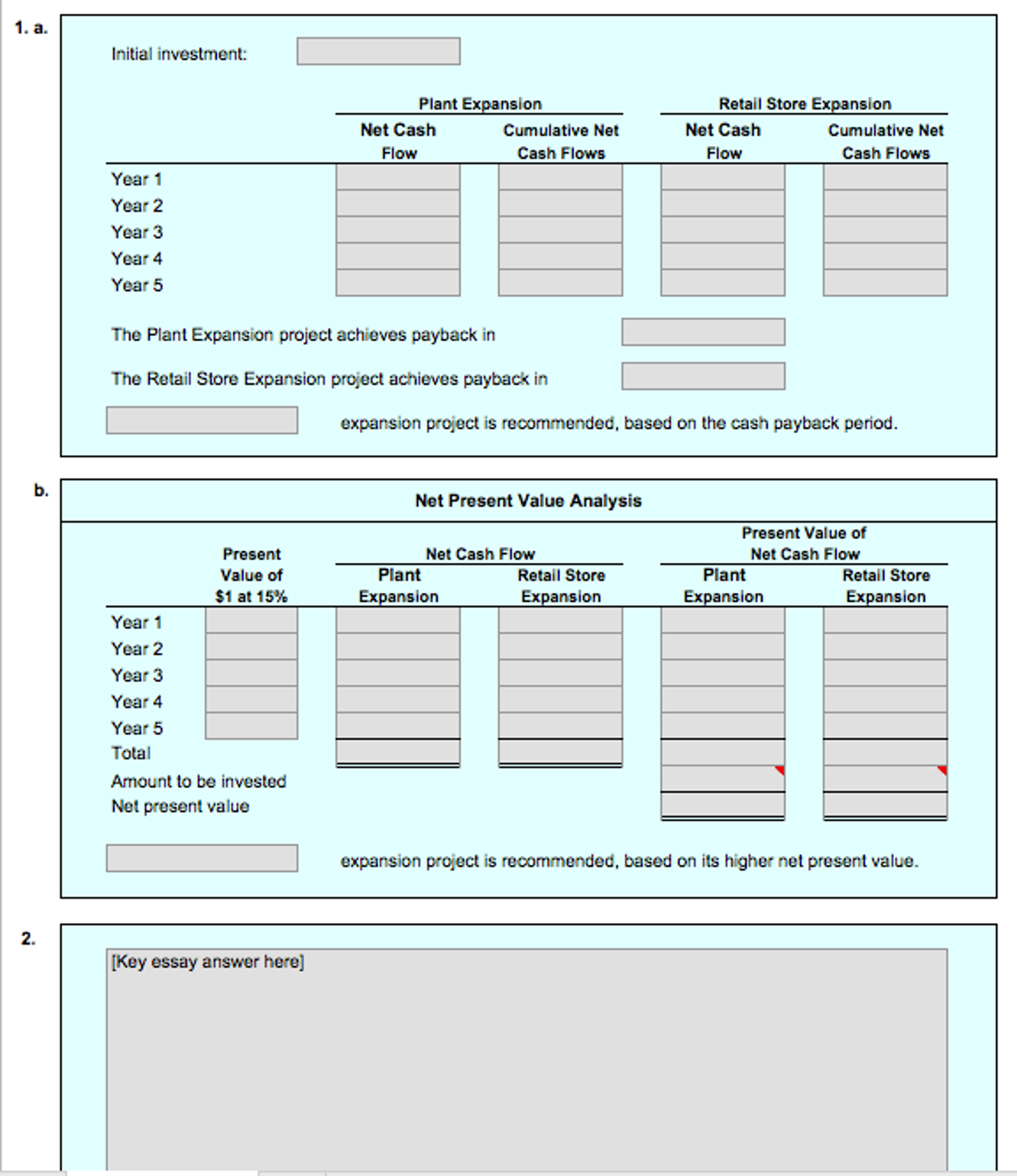 Solved PR 25-2A Cash payback period, Net present value | Chegg.com