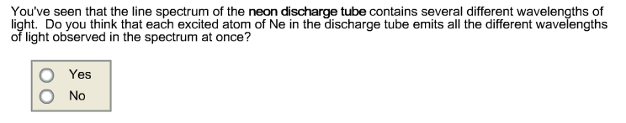 Solved You've seen that the line spectrum of the neon | Chegg.com