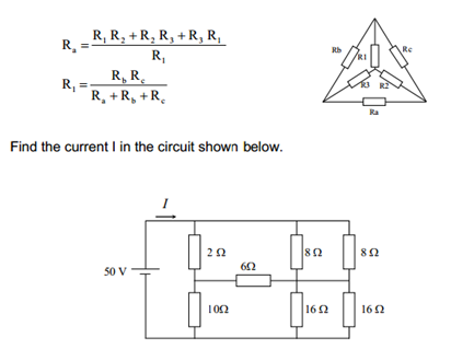 Solved Ra = R1 R2 + R2 R3 + R3 R1/R1 R1 = Rb Rc/Ra + Rb + | Chegg.com