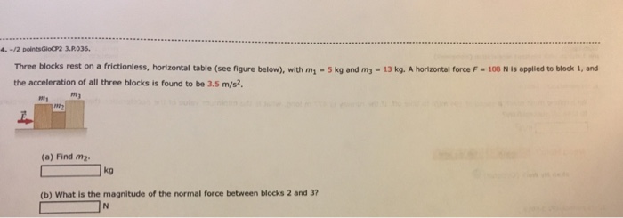 Solved Three blocks rest on a frictionless, horizontal table | Chegg.com