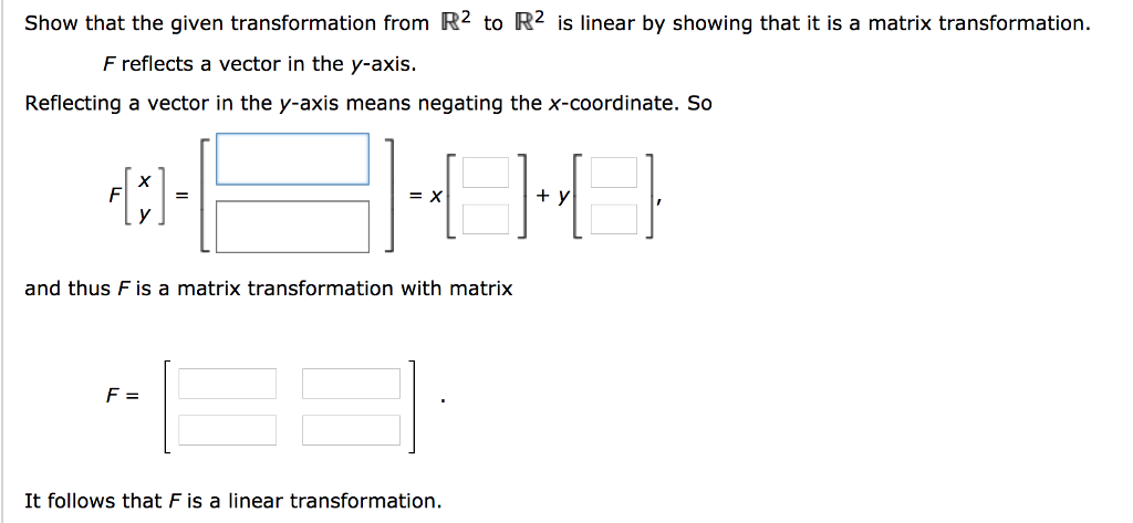 Solved Show that the given transformation from R2 to R2 is | Chegg.com