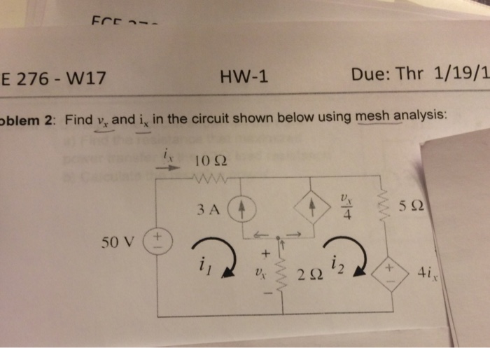 Solved Find v_x and i_x in the circuit shown below using | Chegg.com