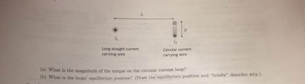 Solved Long straight current carrying wire Circular current | Chegg.com