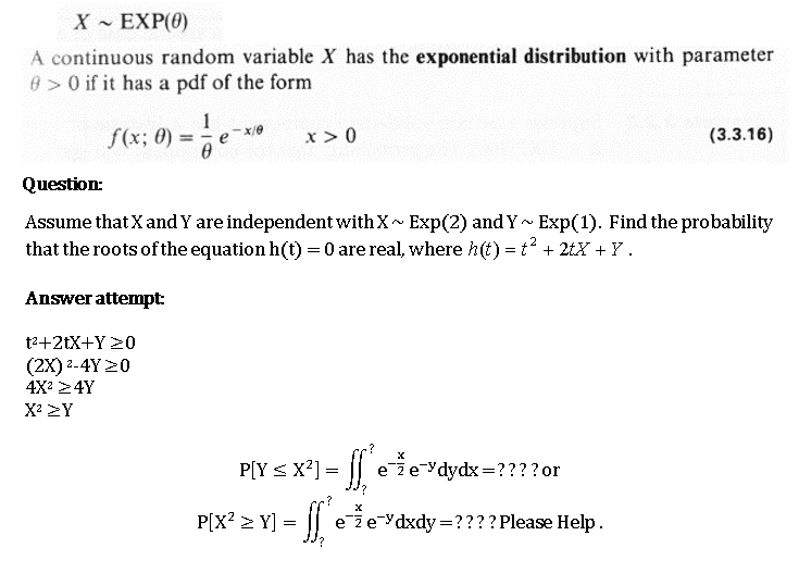 Solved Joint Continuous Exponential Distribution: X ~ | Chegg.com
