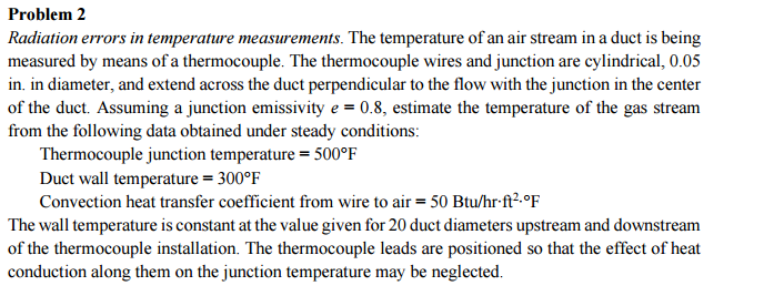 Solved Radiation errors in temperature measurements. The | Chegg.com