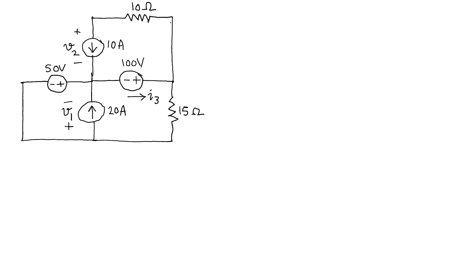 Solved Use mesh analysis to determine v1, v2 and i3 | Chegg.com