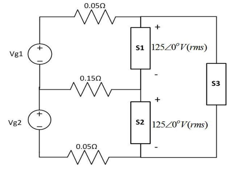 Solved The three loads in the circuit shown in figure are | Chegg.com