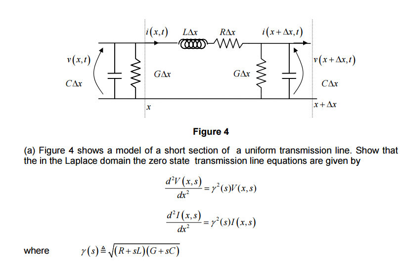 Solved (a) Figure 4 shows a model of a short section of a | Chegg.com