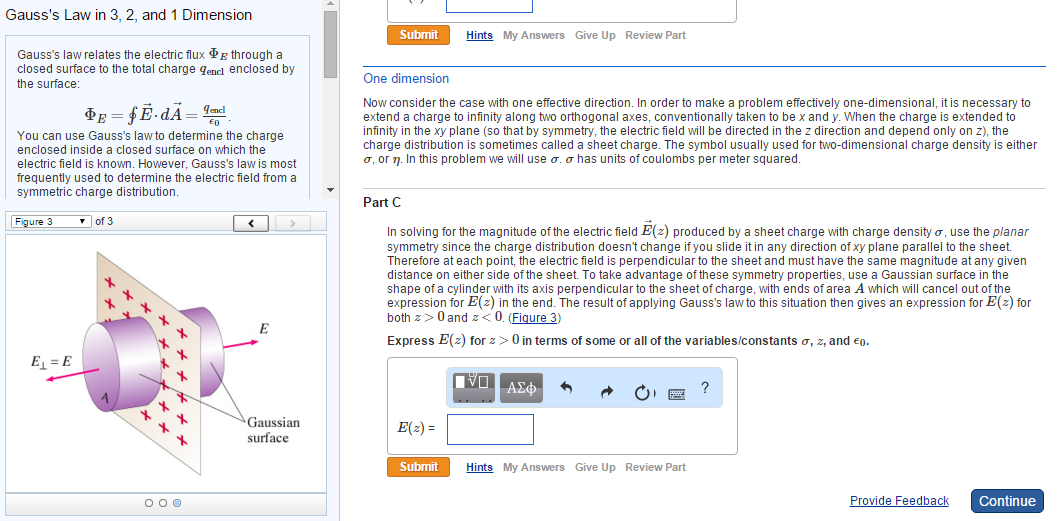 Solved Gauss's Law in 3, 2, and 1 Dimension Three dimensions | Chegg.com