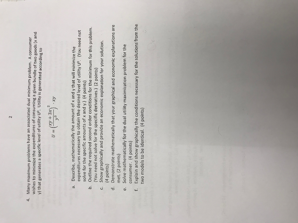 Solved 4. Many maximum problems have an associated dual | Chegg.com