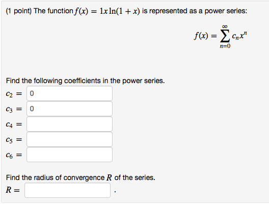 Solved The function f(x) = 1x ln(1 + x) is represented as a | Chegg.com