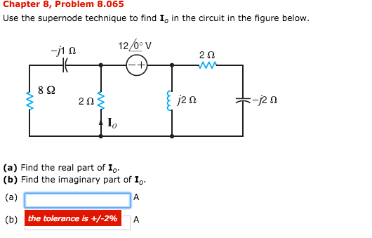 Solved Chapter 8, Problem 8.065 Use the supernode technique | Chegg.com