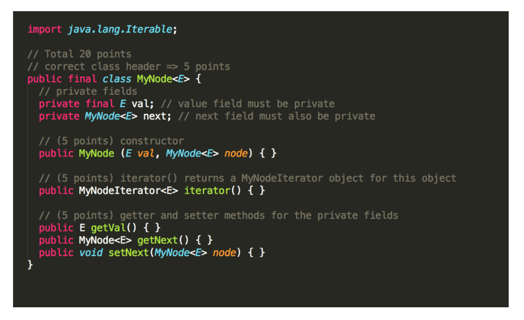 Problem 2. (50 Points) Implement a nicer linked list. | Chegg.com