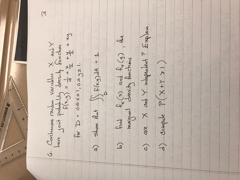 Solved Continuous Random Variables X And Y Have Joint 