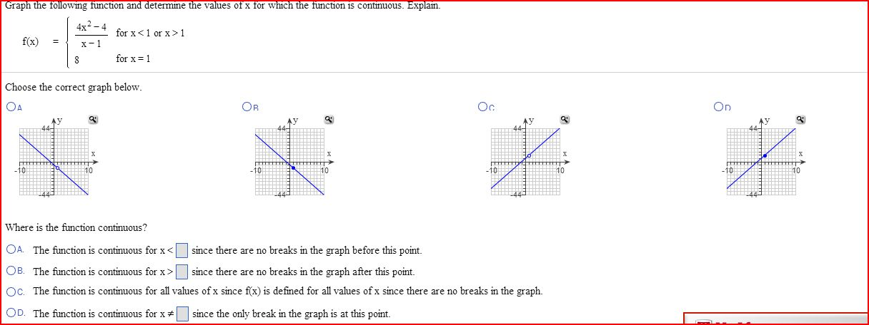 Solved Graph the following function and determine the values | Chegg.com