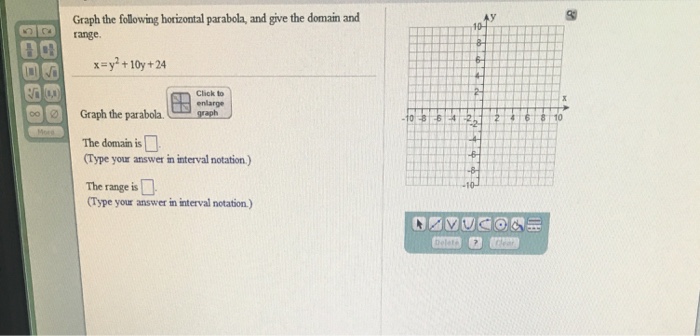 Solved Graph the following horizontal parabola, and give the | Chegg.com