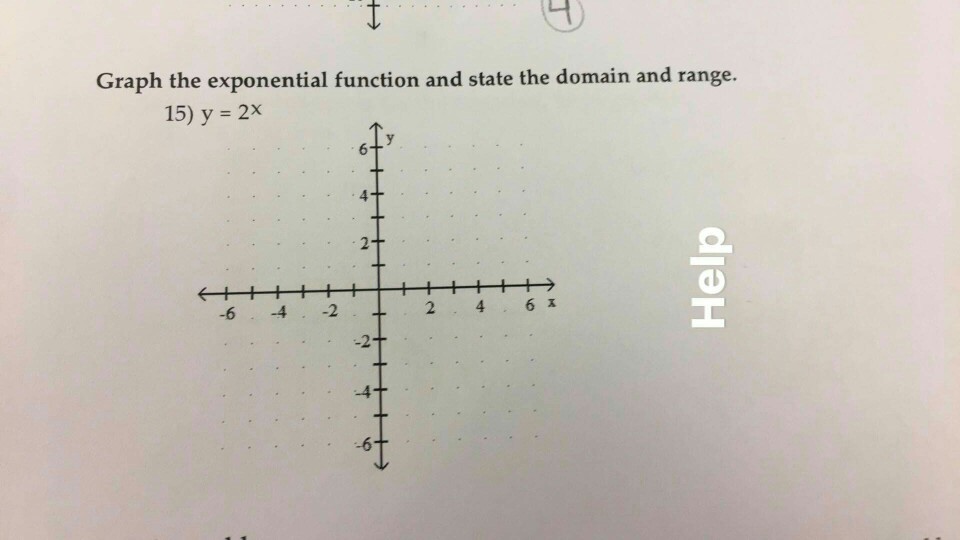 Solved Graph the exponential function and state the domain | Chegg.com