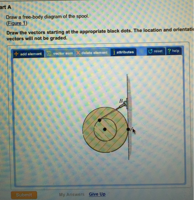 Solved Draw a free body diagram of the spool. Draw the | Chegg.com
