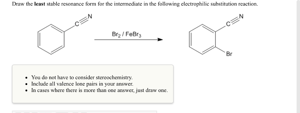 Solved Draw the least stable resonance form for the | Chegg.com