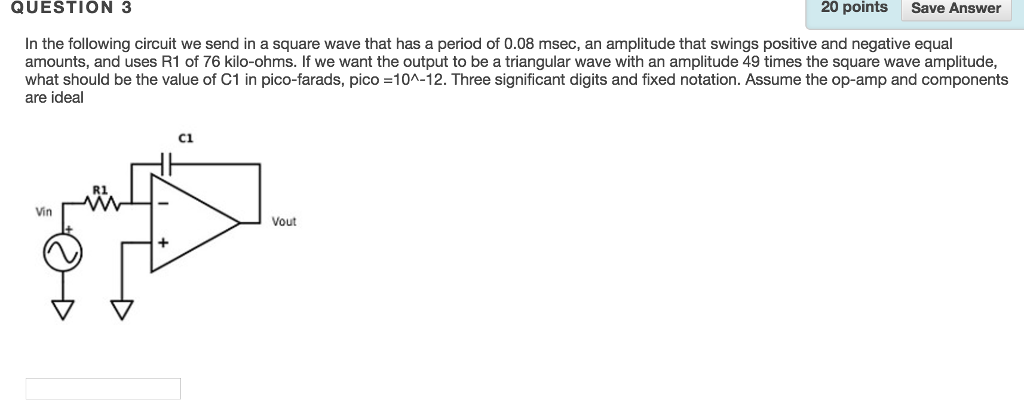 Solved QUESTION 3 3 20 points Save Answer In the following | Chegg.com