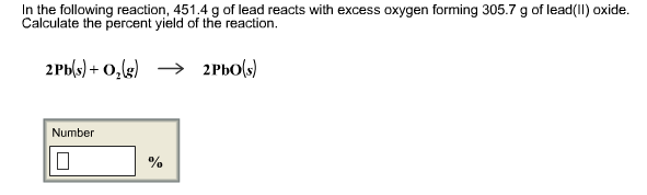 Solved In the following reaction, 451.4 g of lead reacts | Chegg.com