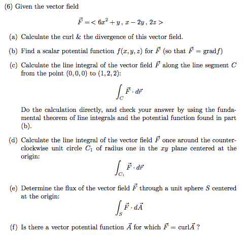 Solved Given the vector field F right arrow