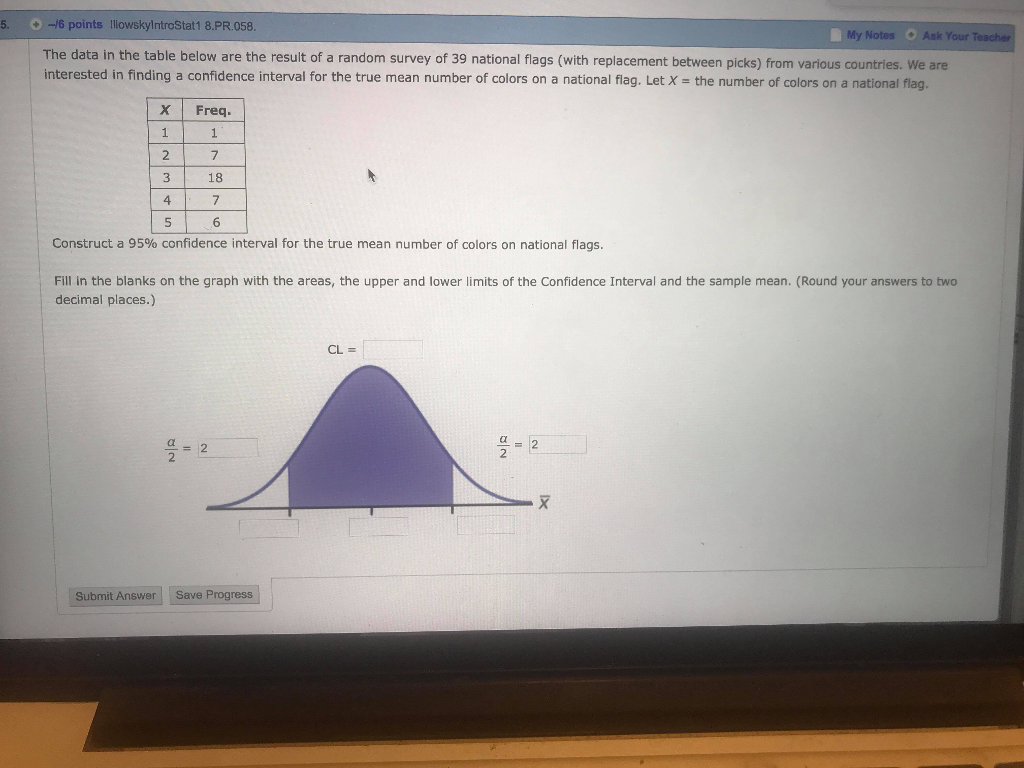 Solved 5. O-/6 points IlowskylntroStati 8.PR.058. My Notes o | Chegg.com Solved 5. O-/6 points IlowskylntroStati 8.PR.058. My Notes o | Chegg.com